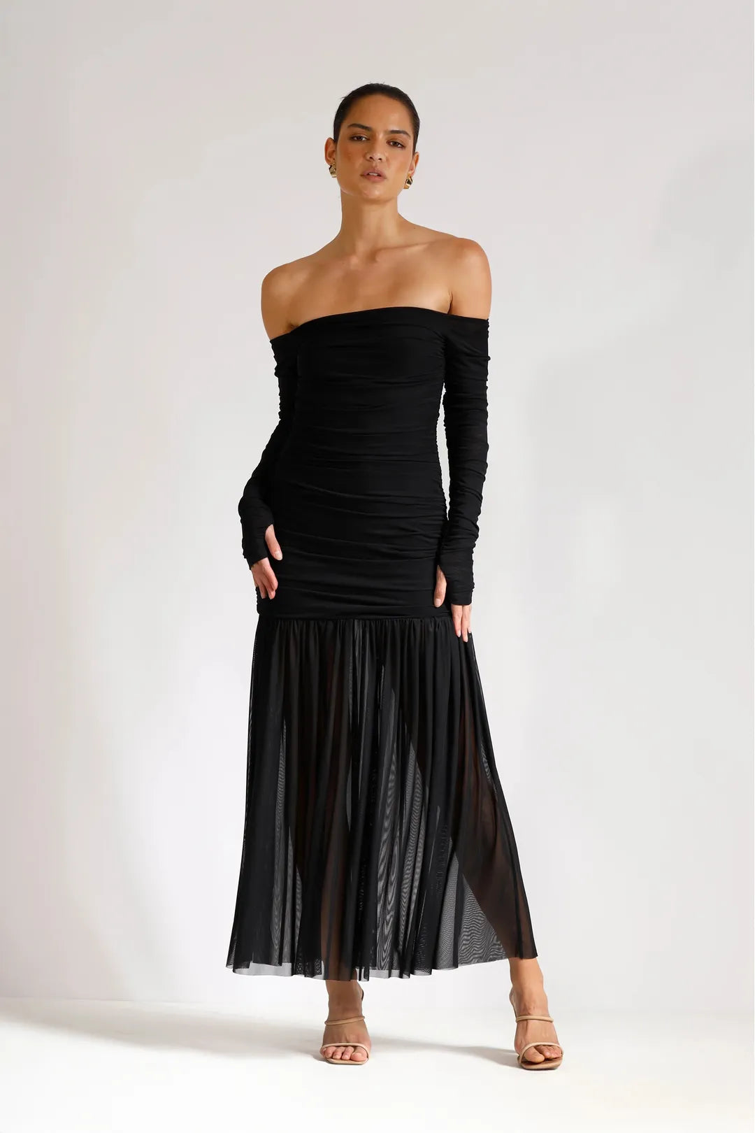 echo hourglass midi, black